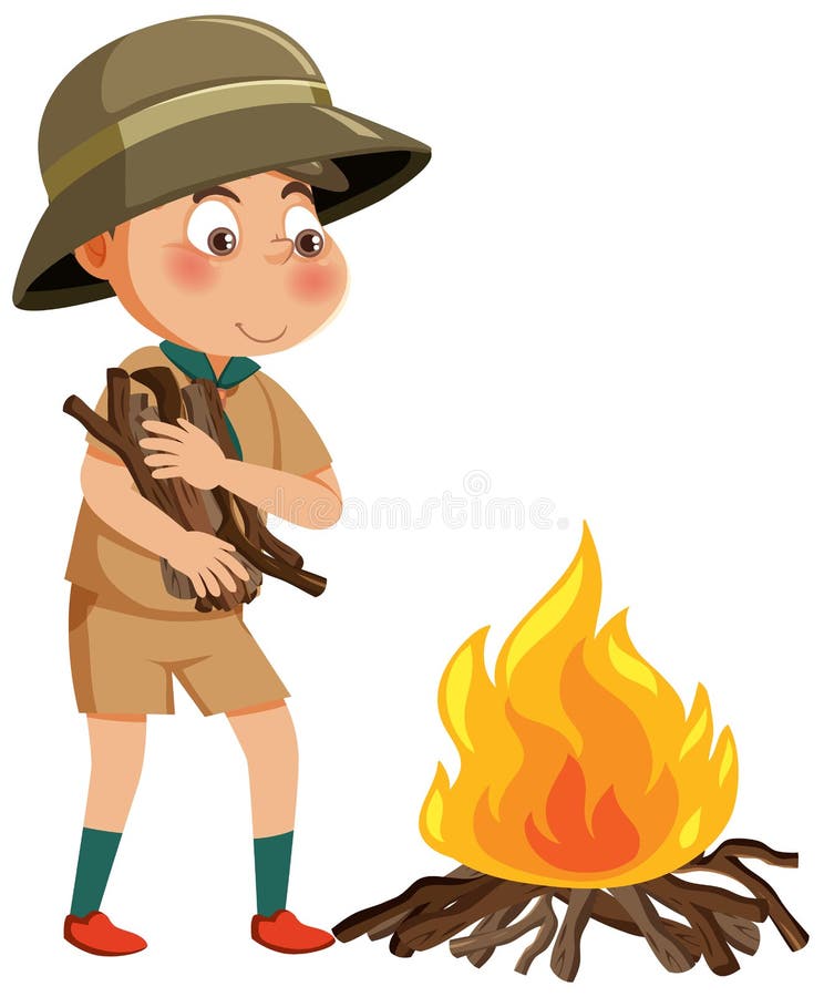 Scout Boy Cartoon Character Stock Image - Image of scarf, drawing ...