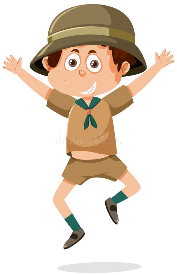 Scout Boy Cartoon Character Stock Image - Image of scarf, drawing ...