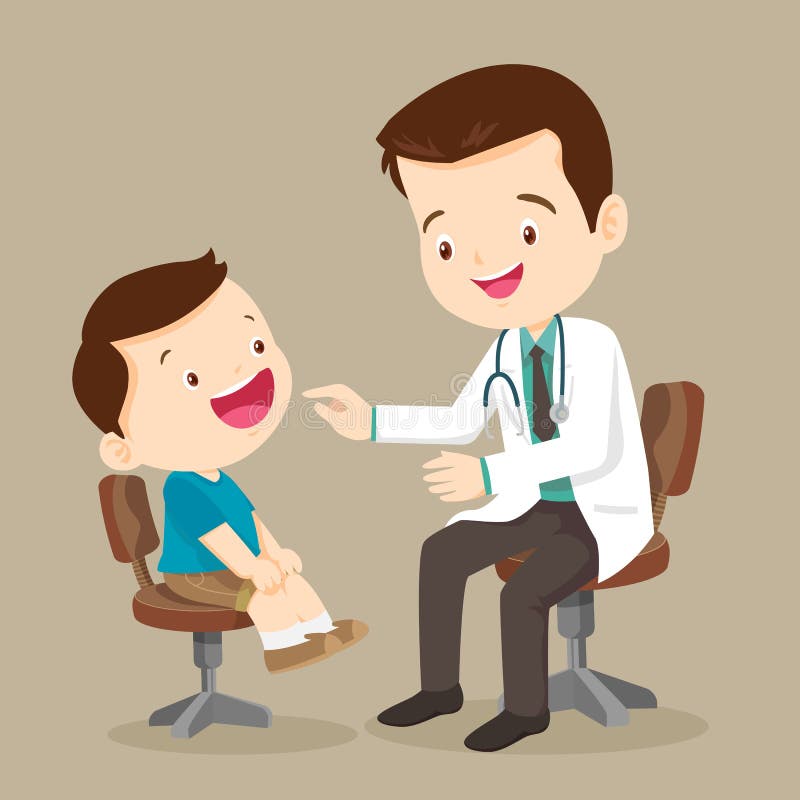 Cute boy see Doctor stock vector. Illustration of working - 76073077 Cute boy see Doctor stock vector. Illustration of working - 76073077