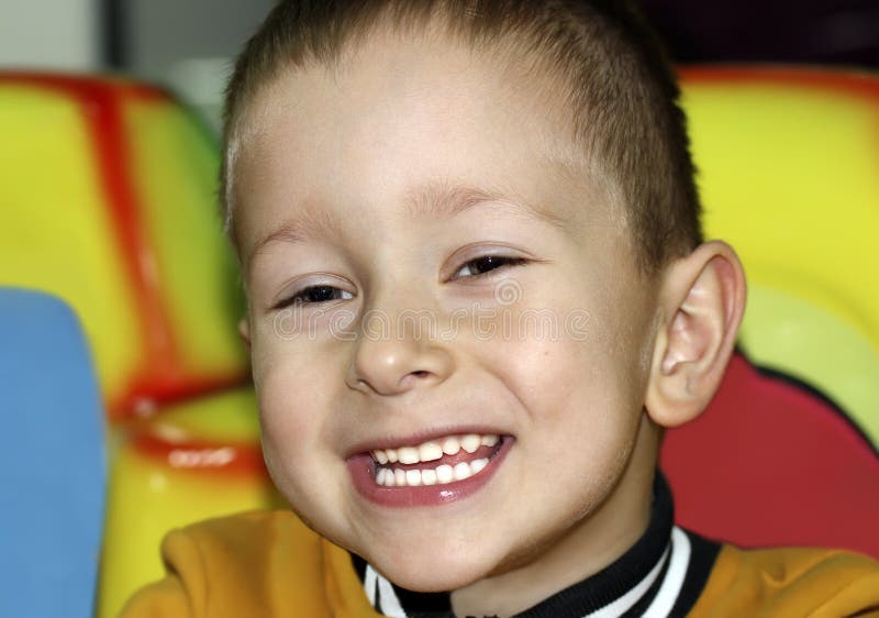 Cute Boy Show Healthy Strong White Teeth Stock Image - Image of people ...
