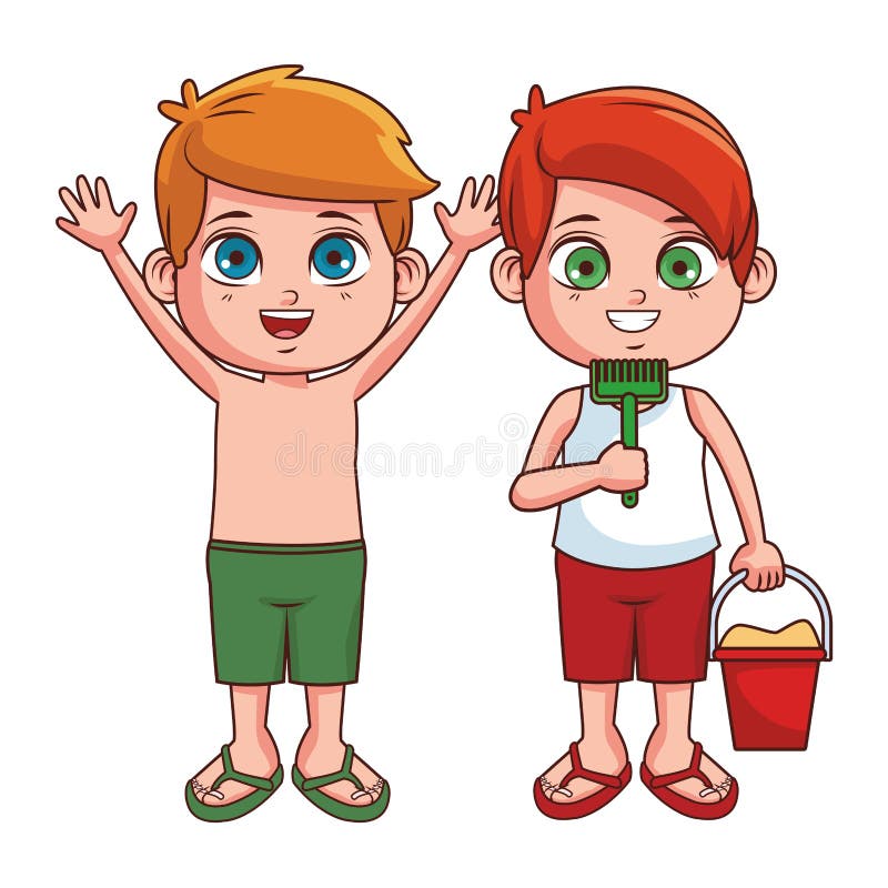 Cute boys cartoon stock vector. Illustration of style - 135127757
