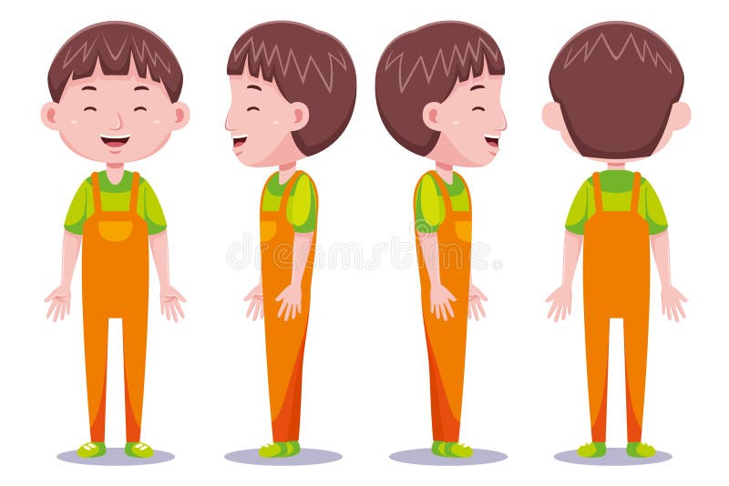 Boys Character Set Different Poses Stock Illustrations – 221 Boys ...