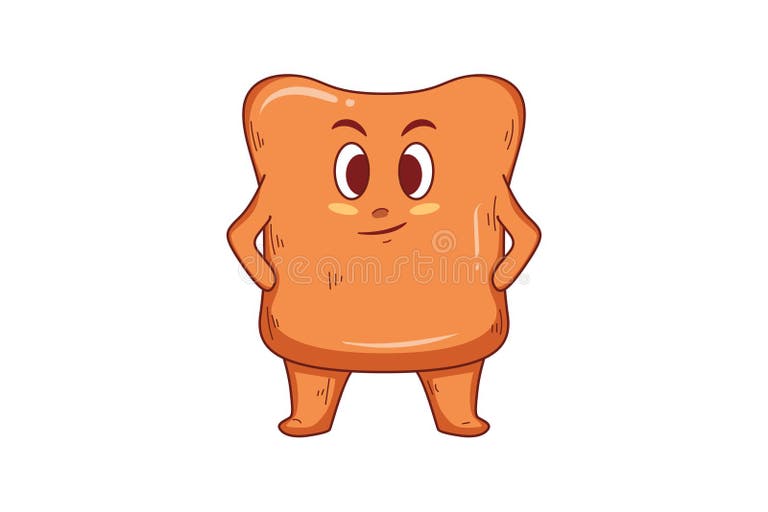 Cute Bread Character Design Illustration Stock Vector - Illustration of ...