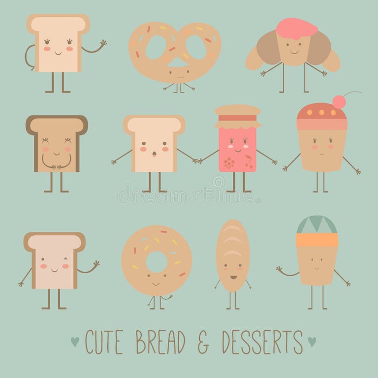 Cute Bread Stock Illustrations – 45,765 Cute Bread Stock Illustrations ...