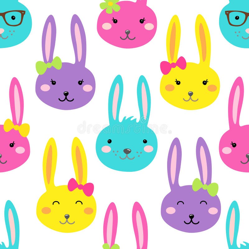 Easter Egg Seamless Pattern Design Stock Vector - Illustration of bunny ...