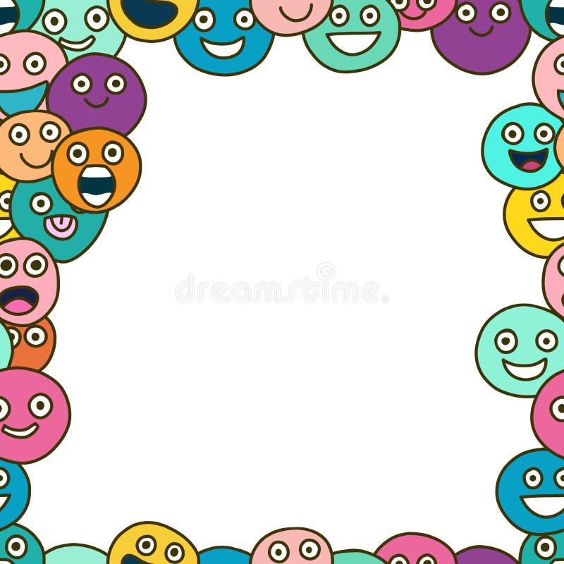 Multicolored Faces Expression Isolated Vector Icons, Funny Cartoon ...