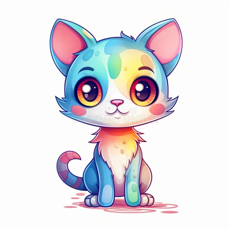 Cute Kitten Illustration Cartoon Style Stock Illustration Illustration Of Kitten Drawing