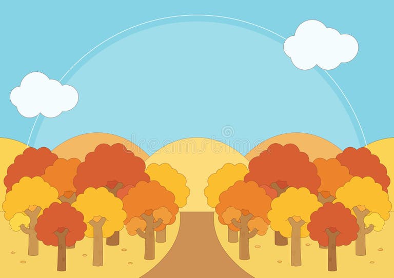 Fall Forest Scenery Frame 2 Stock Vector - Illustration of tree ...