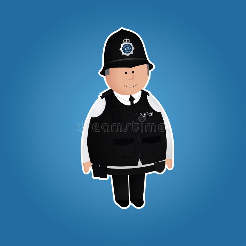 Cute British Police Officer Character Stock Vector - Illustration of ...