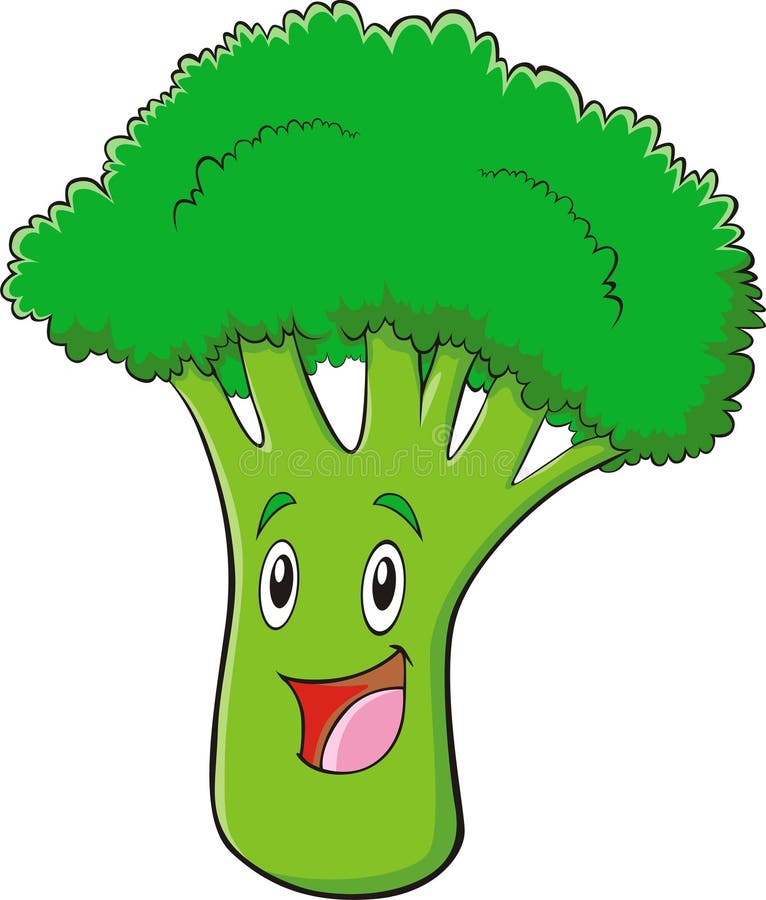 Cute Broccoli stock illustration. Illustration of vegetable - 8001839