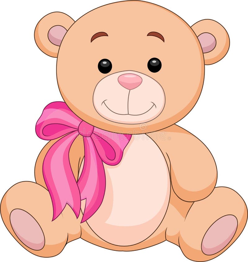 Cute Brown Bear Stuff Cartoon Stock Vector - Illustration of embracing ...