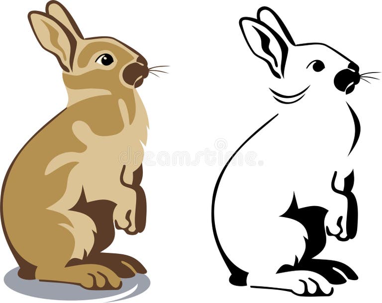 Standing Bunny Stock Illustrations – 5,782 Standing Bunny Stock ...