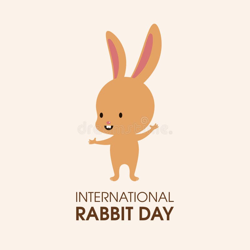 International Rabbit Day, Outline Image of a Little Rabbit and a Carrot ...