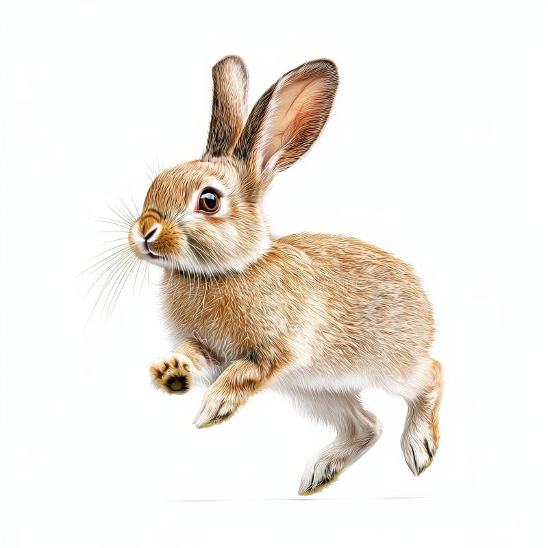 Cute Brown Rabbit in Motion, Capturing the Joy of Nature and ...