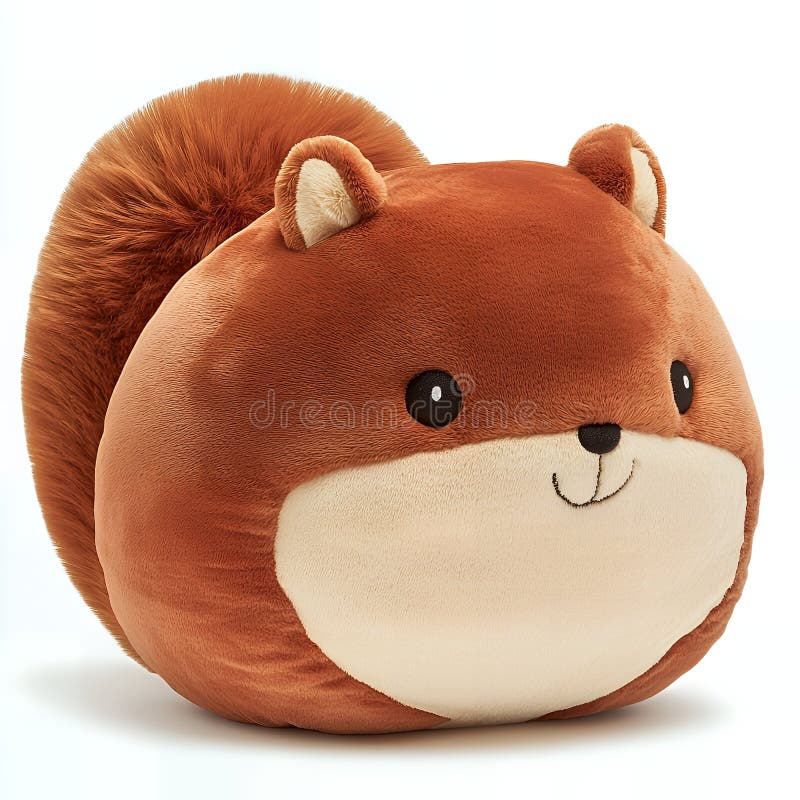 Cute Brown Squirrel Plush Toy Stock Illustration - Illustration of ...