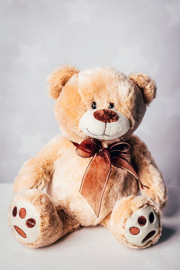 Cute brown teddy bear stock image. Image of retro, animal - 86985009