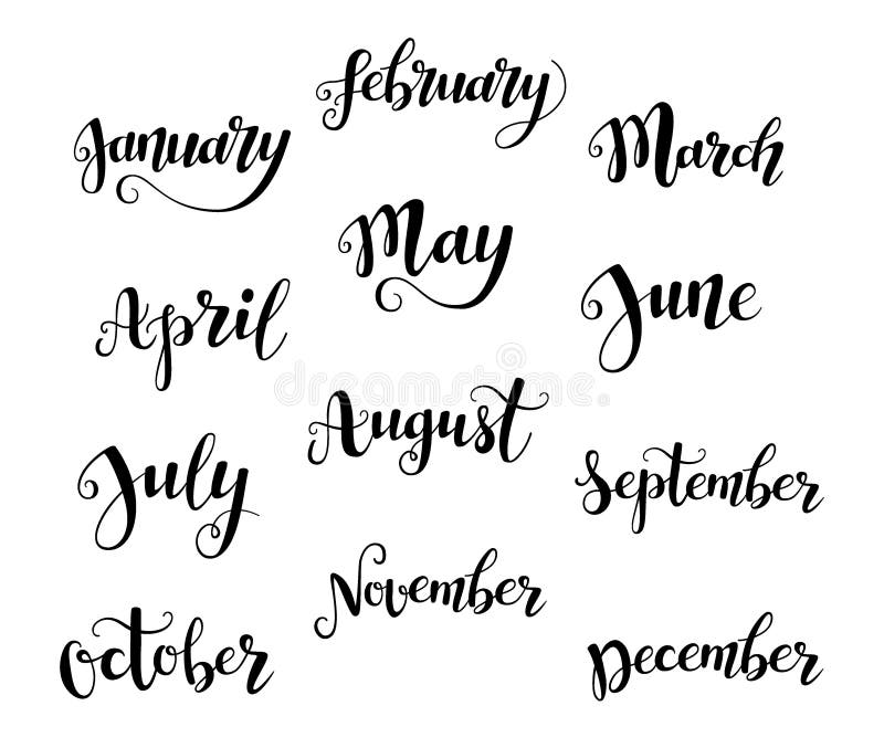 Cursive Months Of The Year Chart Cursive Months Of The Year Chart