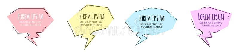 Cute Bubble Chat Hand Drawn Doodle for Quotation Box Text Saying and ...