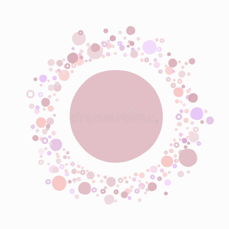 Cute Bubble Round Frame for Text. Colorful Vector Illustration for ...