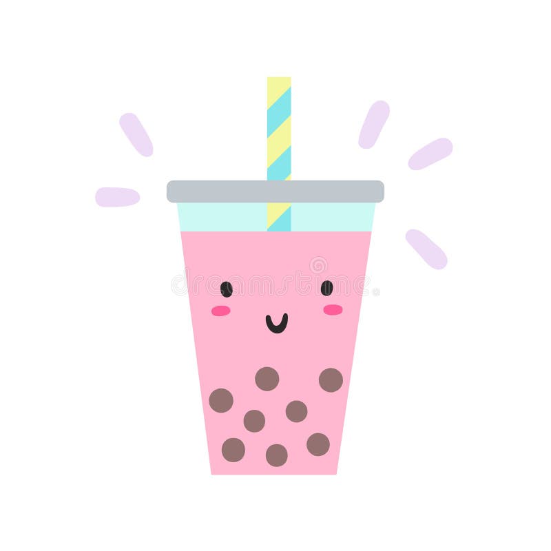 Cute bubble tea character. stock vector. Illustration of happy - 86277157