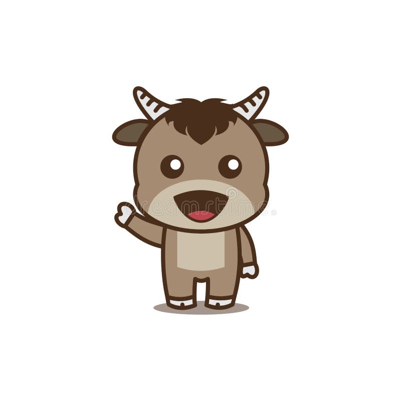 Cute Buffalo Cartoon Character Stock Vector - Illustration of 2021 ...