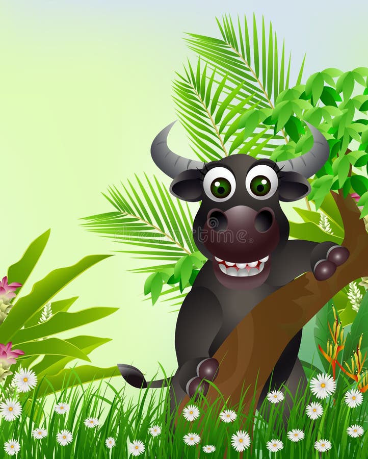 Cute Buffalo Cartoon Smiling Stock Photos - Image: 27527793
