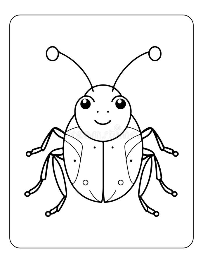 CUTE BUG COLORING PAGES for KIDS Stock Illustration - Illustration of ...