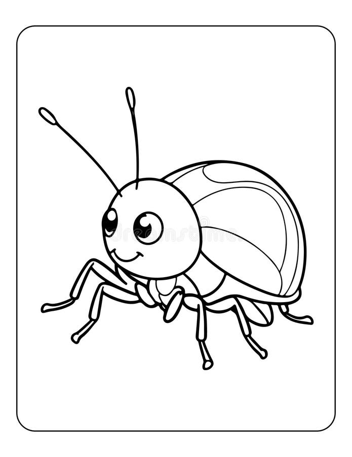 CUTE BUG COLORING PAGES for KIDS Stock Illustration - Illustration of ...