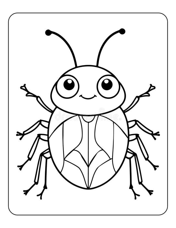CUTE BUG COLORING PAGES for KIDS Stock Illustration - Illustration of ...