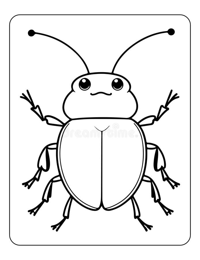 CUTE BUG COLORING PAGES for KIDS Stock Illustration - Illustration of ...