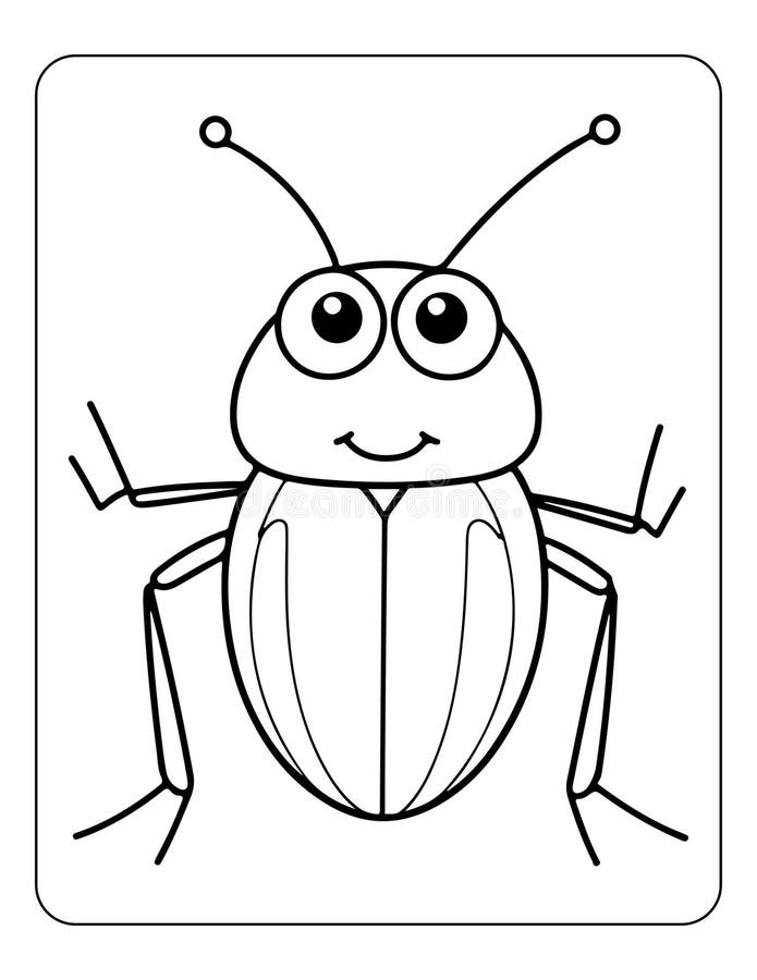 CUTE BUG COLORING PAGES for KIDS Stock Illustration - Illustration of ...