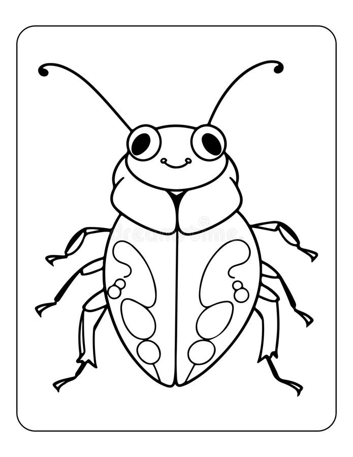 CUTE BUG COLORING PAGES for KIDS Stock Illustration - Illustration of ...