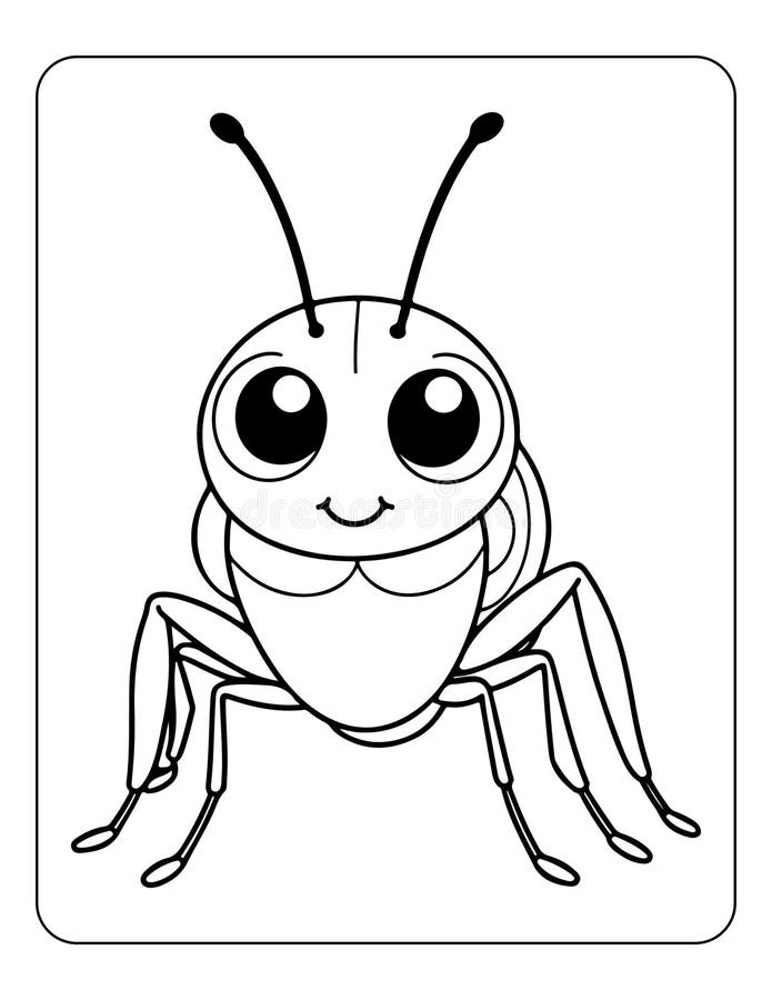 CUTE BUG COLORING PAGES for KIDS Stock Illustration - Illustration of ...