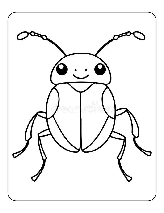 CUTE BUG COLORING PAGES for KIDS Stock Illustration - Illustration of ...