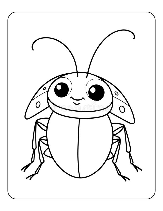 CUTE BUG COLORING PAGES for KIDS Stock Illustration - Illustration of ...
