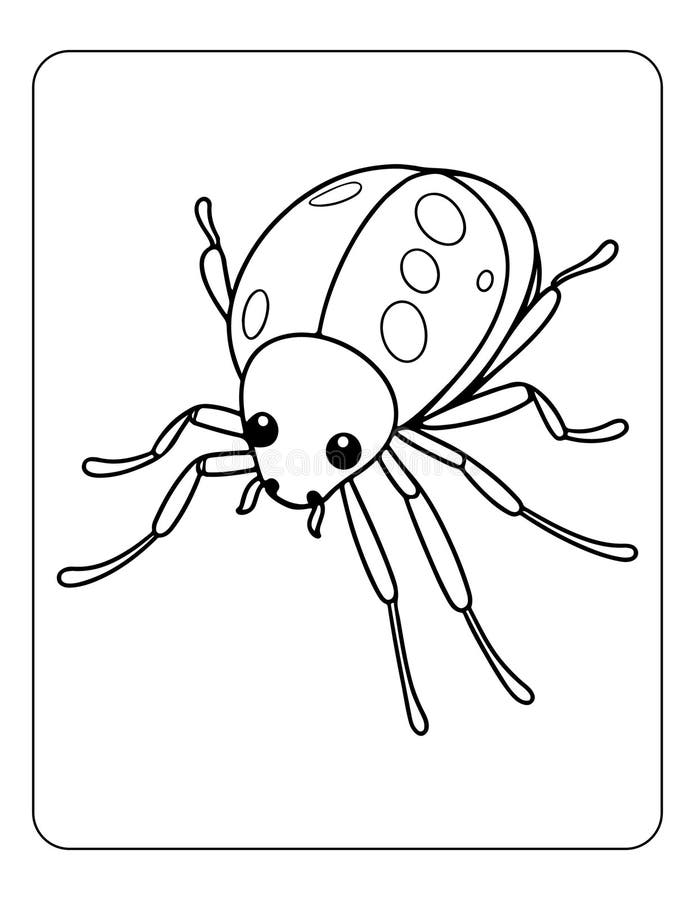 CUTE BUG COLORING PAGES for KIDS Stock Illustration - Illustration of ...