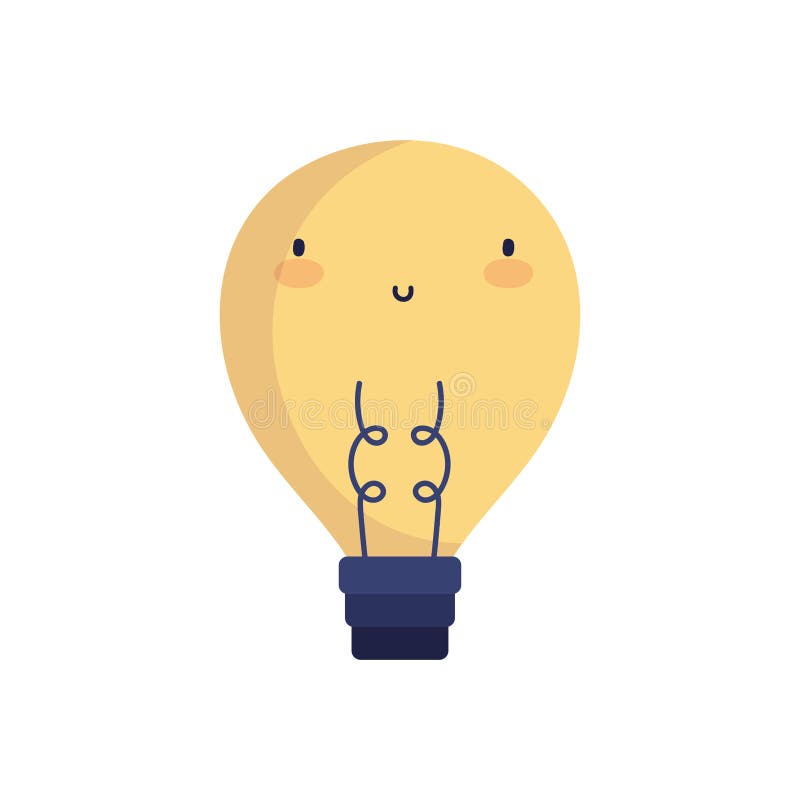 Cute bulb cartoon stock illustration. Illustration of electric - 220205528