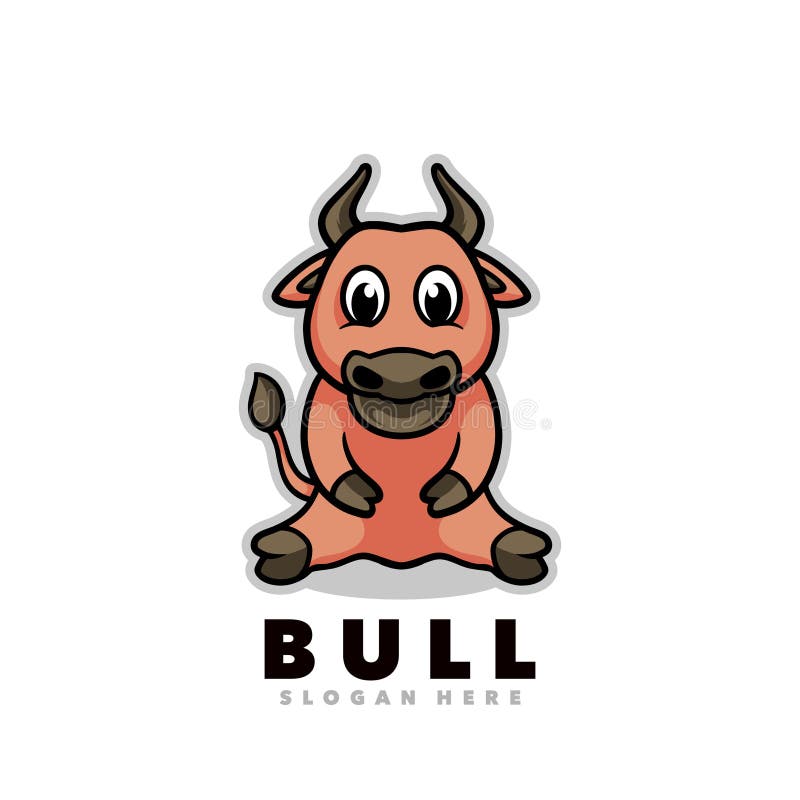 Cute bull mascot cartoon stock vector. Illustration of buffalo - 290296706