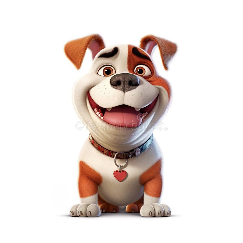 Cute Bulldog Dog- Generative AI, AI Generated Stock Illustration ...