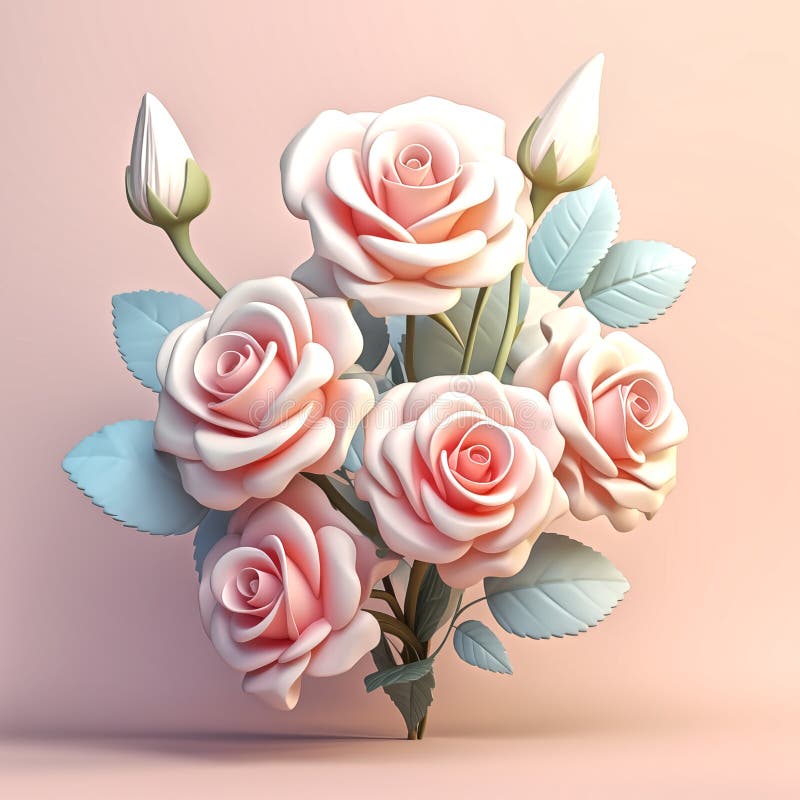 Pastel Roses Bunch Stock Illustrations – 2,262 Pastel Roses Bunch Stock ...