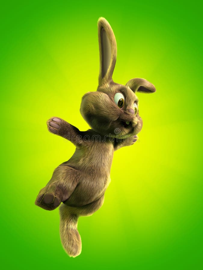 Jumping easter bunny stock illustration. Illustration of animal - 18584387