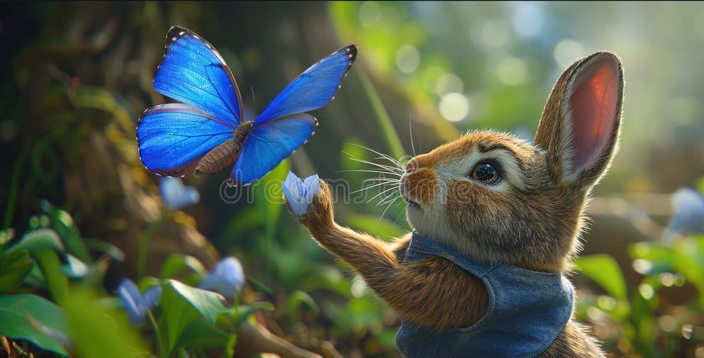 Cute Bunny Butterfly Stock Illustrations – 7,351 Cute Bunny Butterfly ...