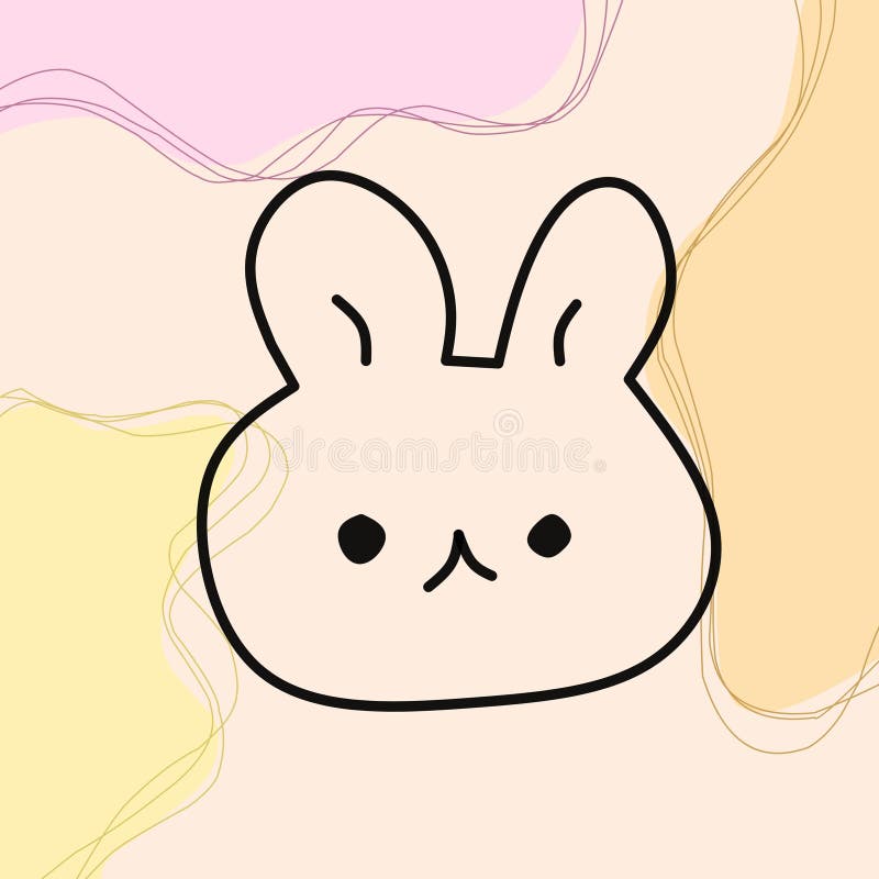 Cute Bunny Cartoon Image 2d Abstract Wallpaper Stock Illustration ...