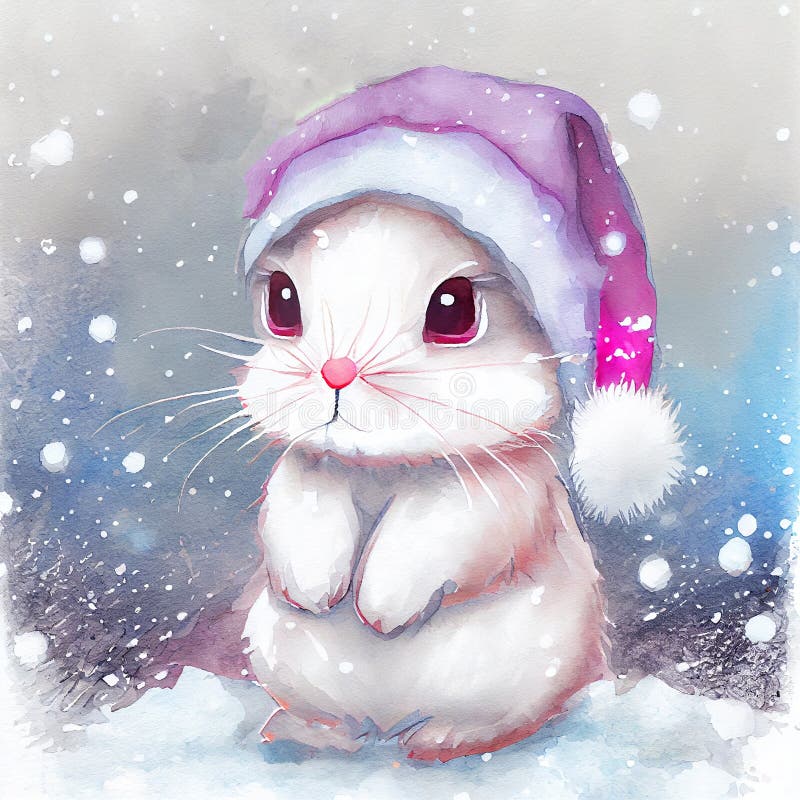 Cute Bunny for Children Poster Illustration. Easter Rabbit. Stock ...