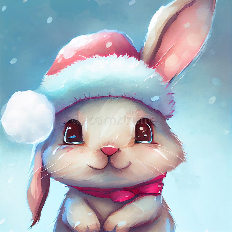 Cute Bunny for Children Poster Illustration. Easter Rabbit. Stock ...