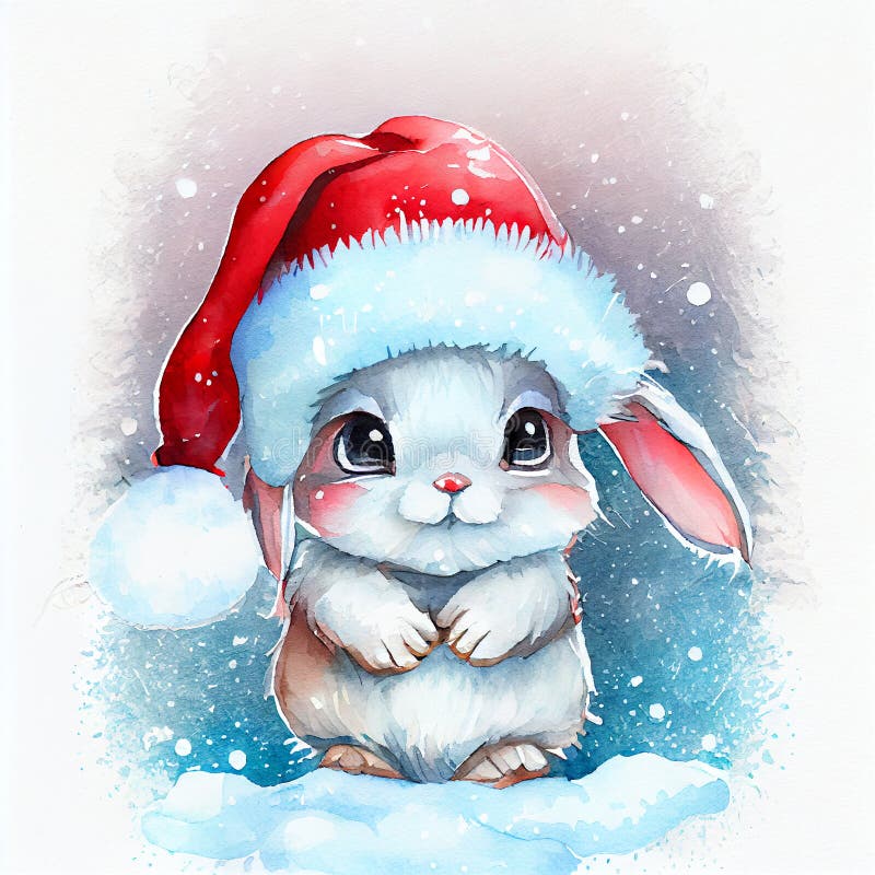 Cute Bunny for Children Poster Illustration. Easter Rabbit. Stock ...