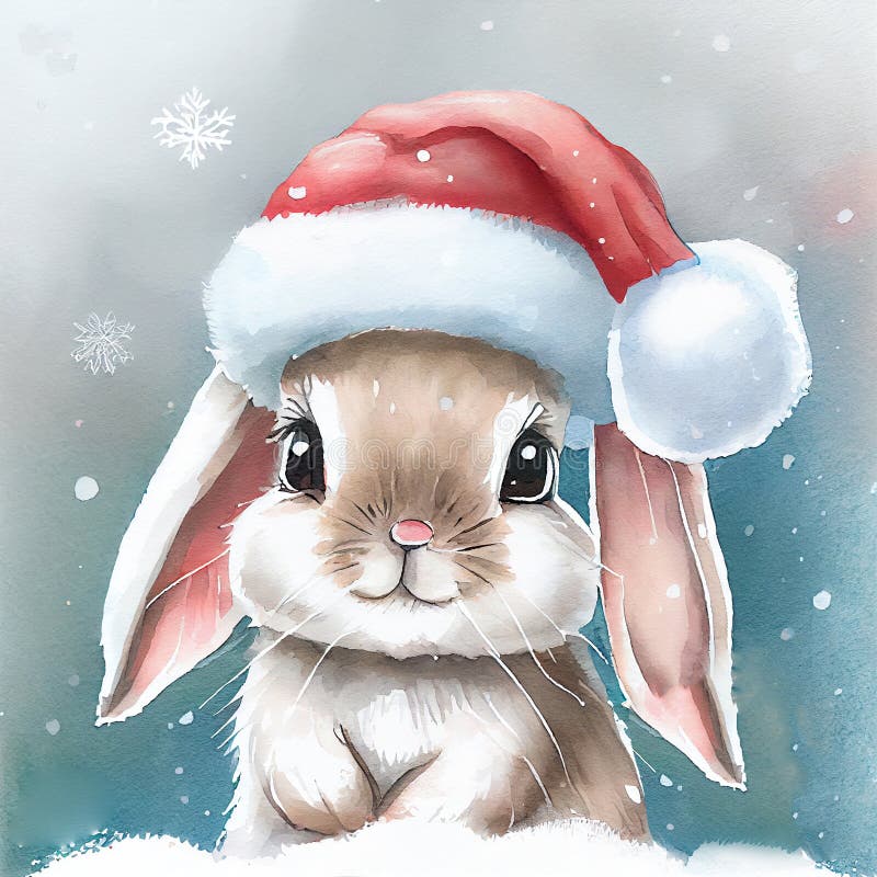 Cute Bunny for Children Poster Illustration. Easter Rabbit. Stock ...