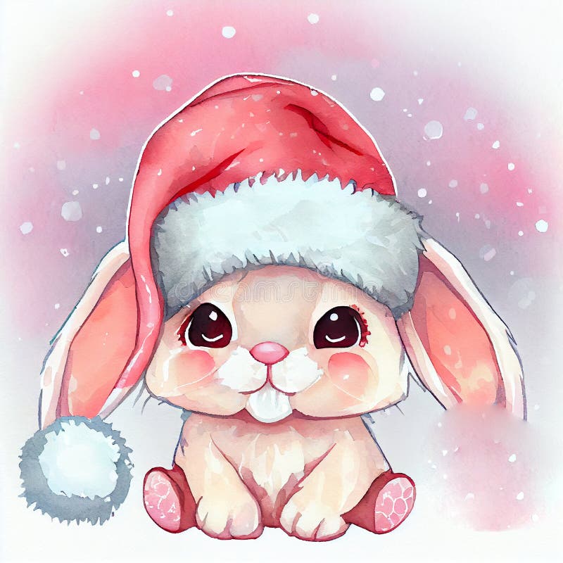 Cute Bunny for Children Poster Illustration. Easter Rabbit. Stock ...