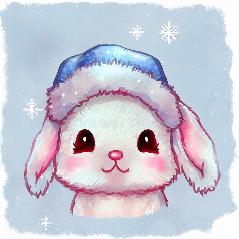 Cute Bunny for Children Poster Illustration. Easter Rabbit. Stock ...