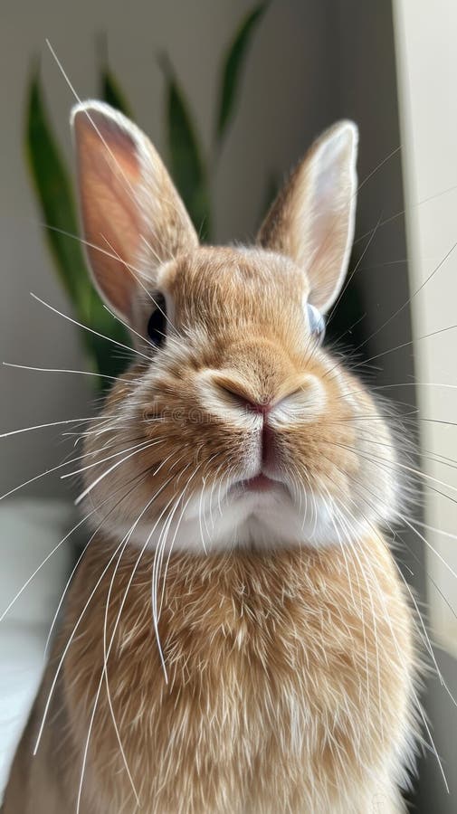 Cute Bunny Close-up in Natural Light Stock Photo - Image of soft, ears ...